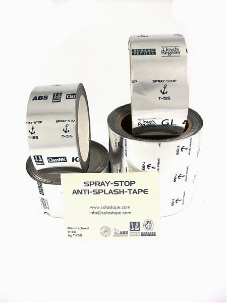 Spray-Stop tape - Brannforebyggende tape - 10m x 7,5cm. - Alfa Brannvern